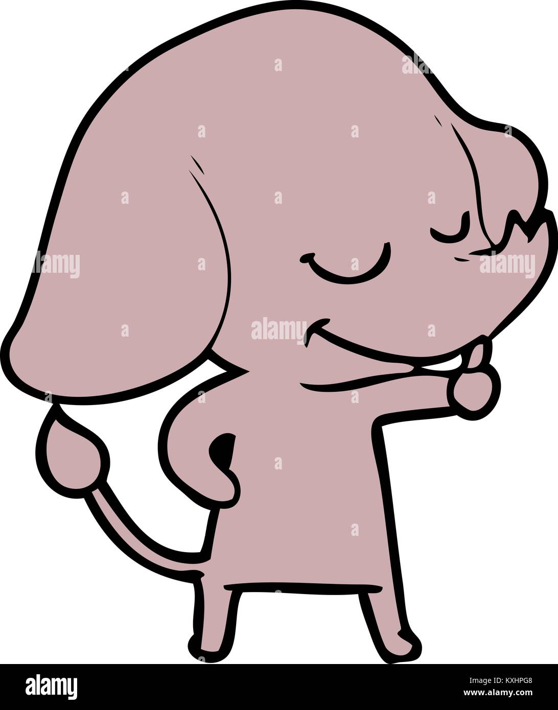 cartoon smiling elephant Stock Vector Image & Art - Alamy