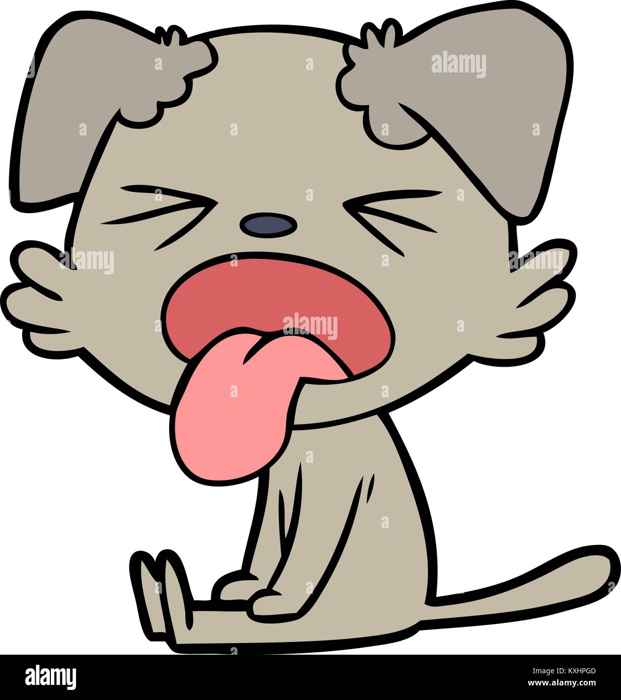 cartoon sitting dog Stock Vector Image & Art - Alamy