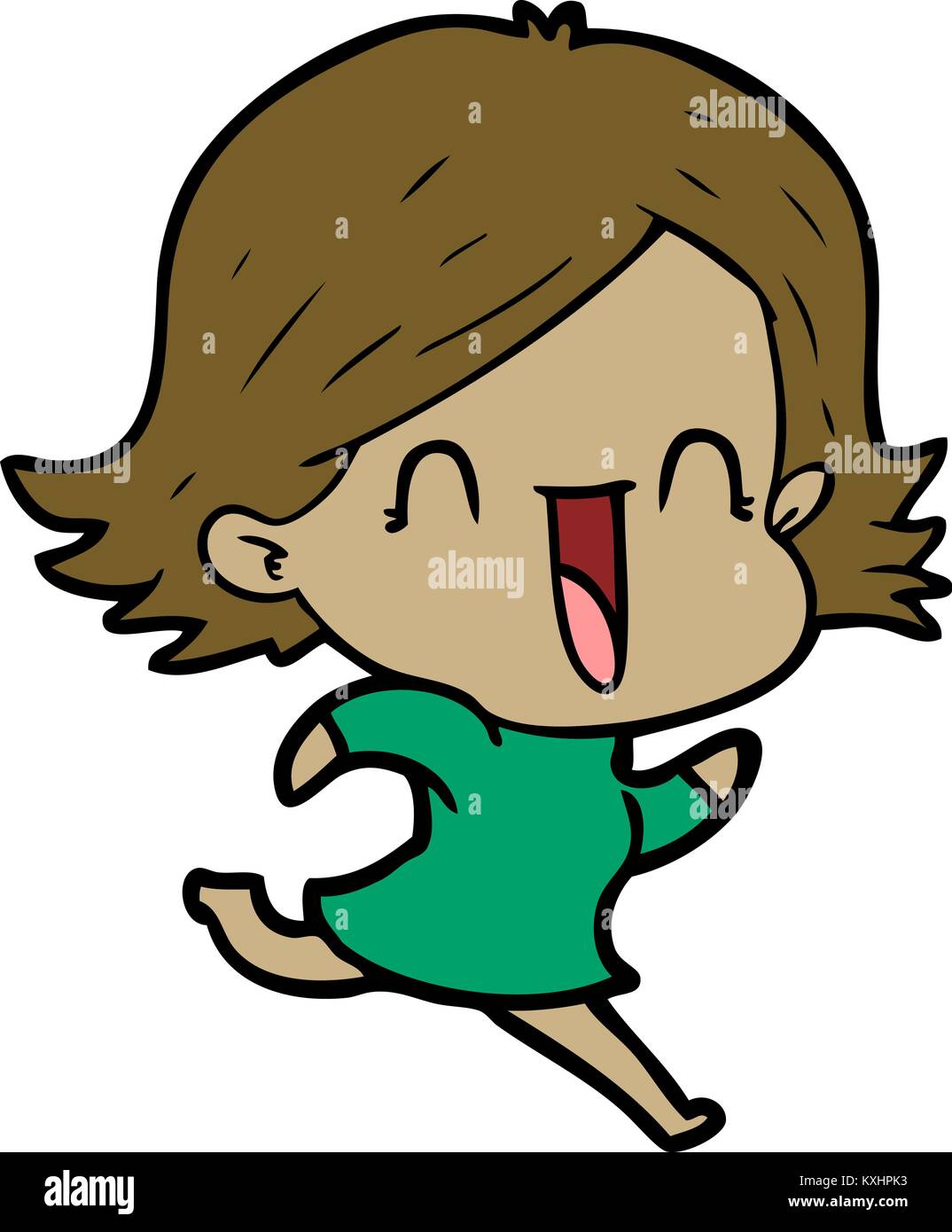 cartoon happy woman Stock Vector Image & Art - Alamy