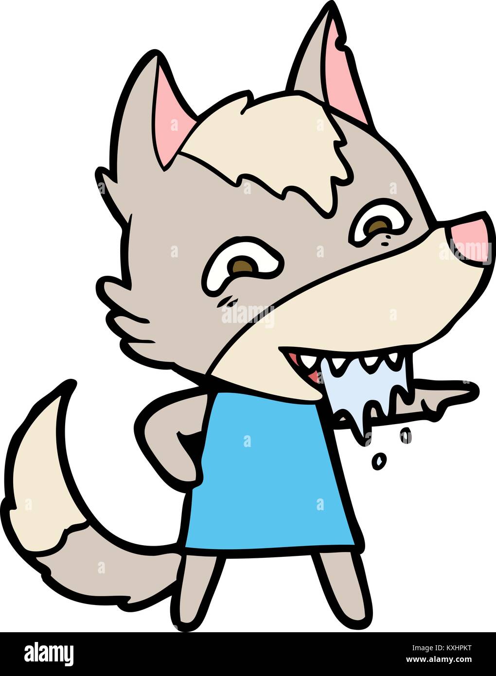 cartoon hungry wolf Stock Vector Image & Art - Alamy