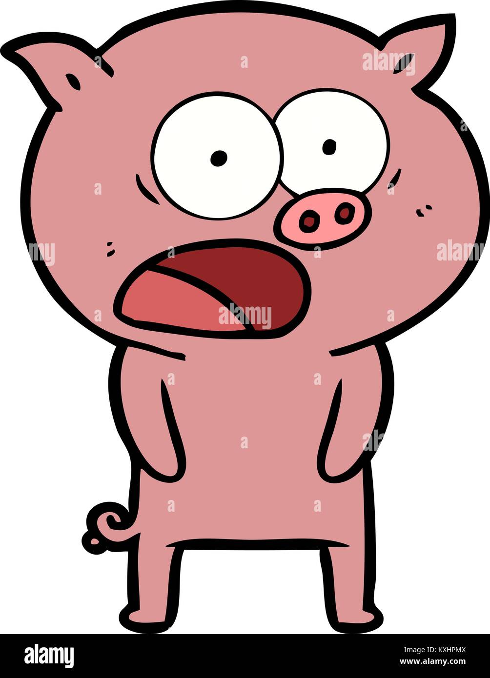 cartoon pig shouting Stock Vector Image & Art - Alamy