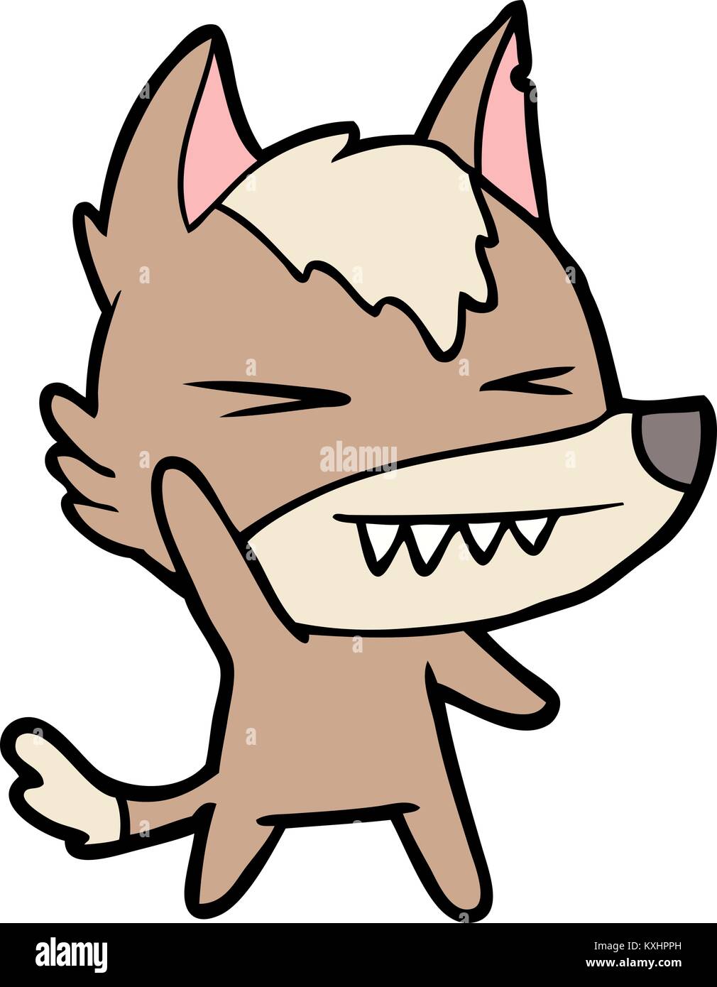 angry wolf cartoon Stock Vector Image & Art - Alamy