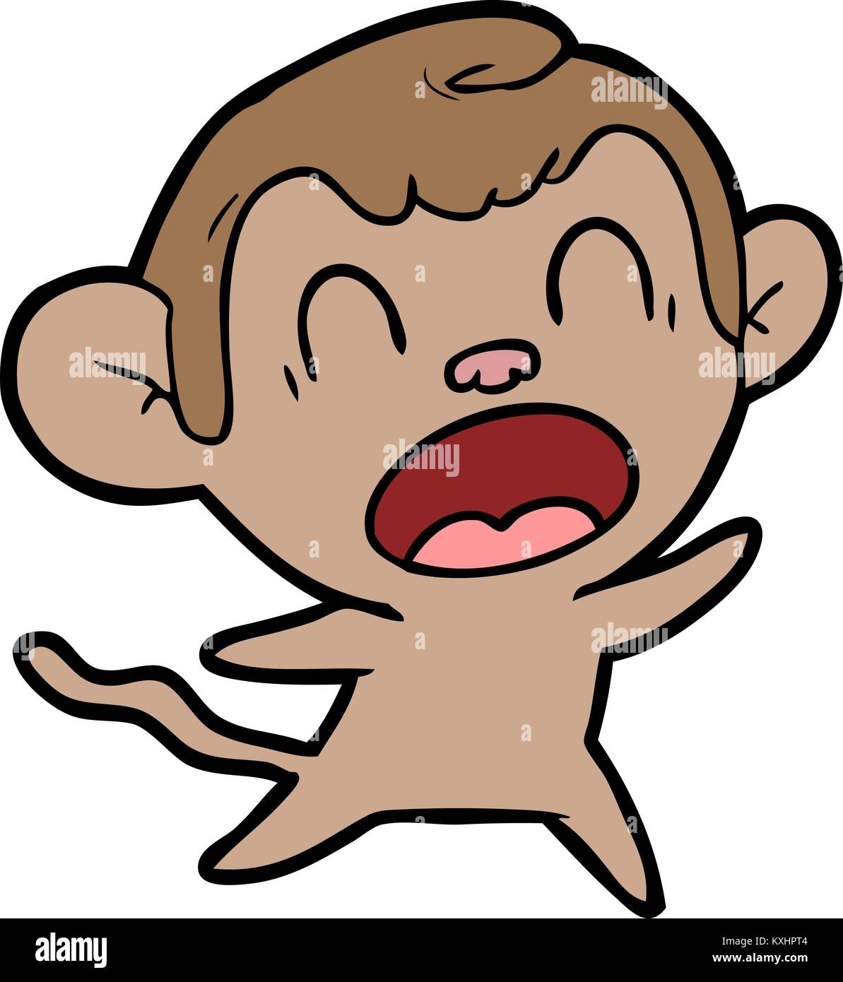 shouting cartoon monkey Stock Vector Image & Art - Alamy