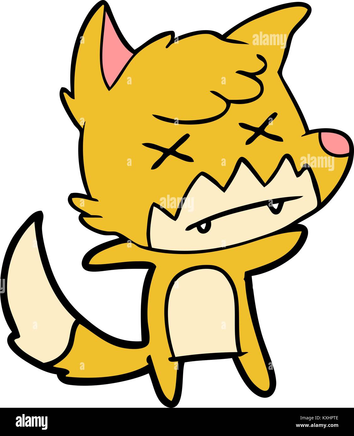 cartoon dead fox Stock Vector Image & Art - Alamy