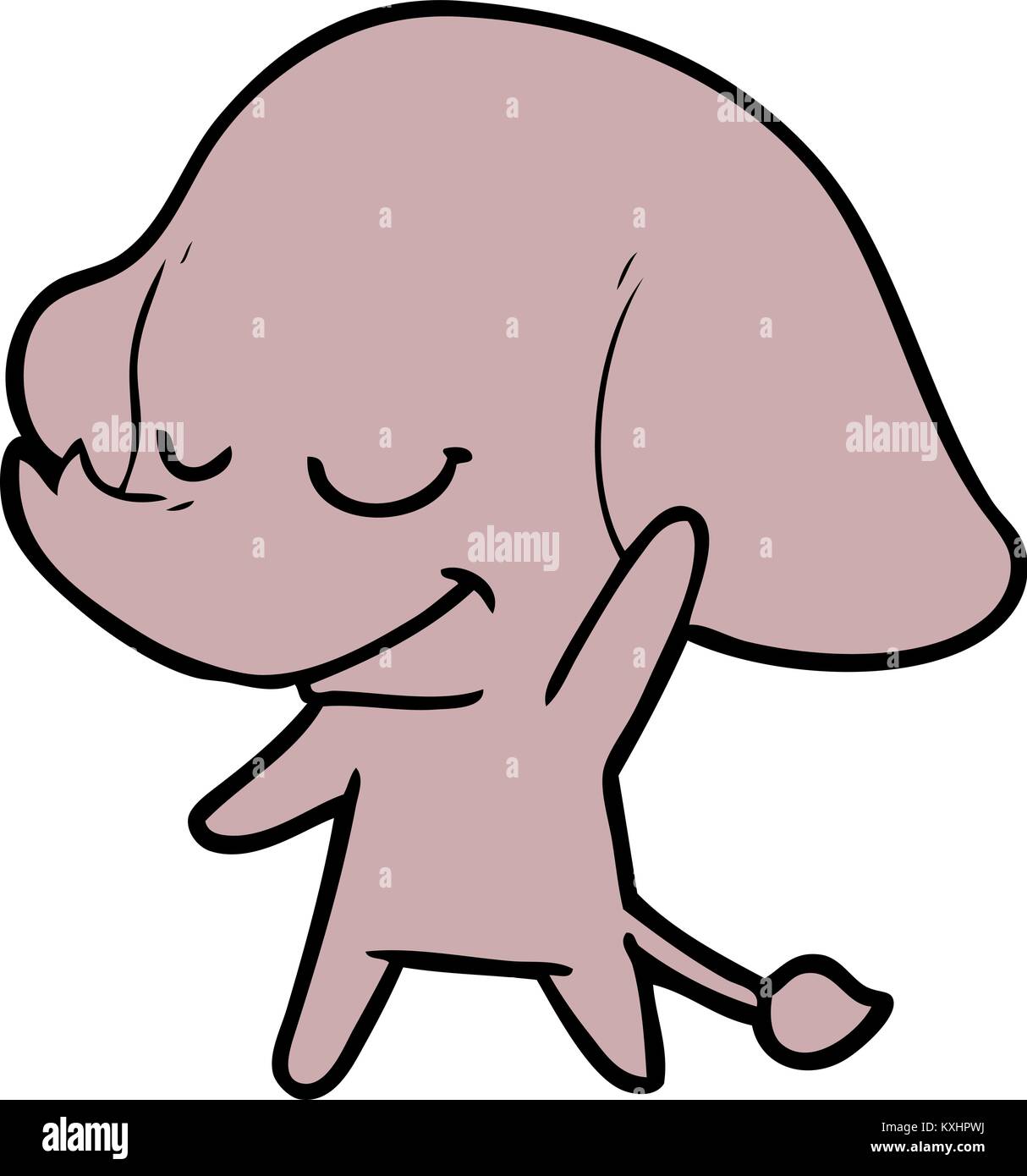 cartoon smiling elephant Stock Vector Image & Art - Alamy