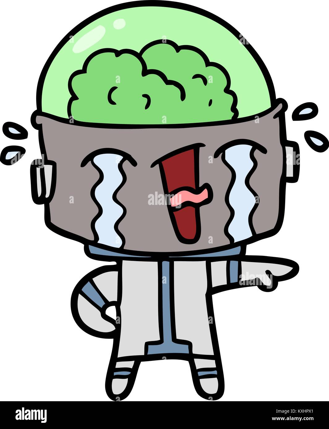 cartoon crying robot Stock Vector Image & Art - Alamy