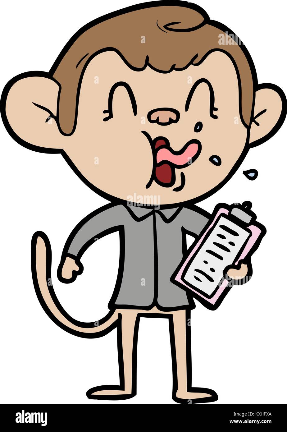 crazy cartoon monkey manager Stock Vector Image & Art - Alamy