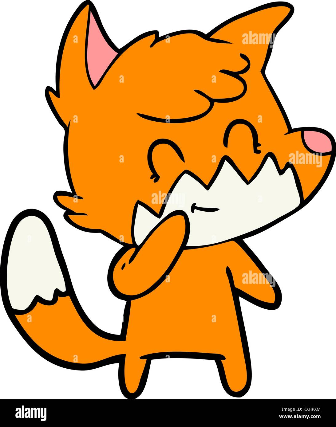 cartoon friendly fox Stock Vector Image & Art - Alamy