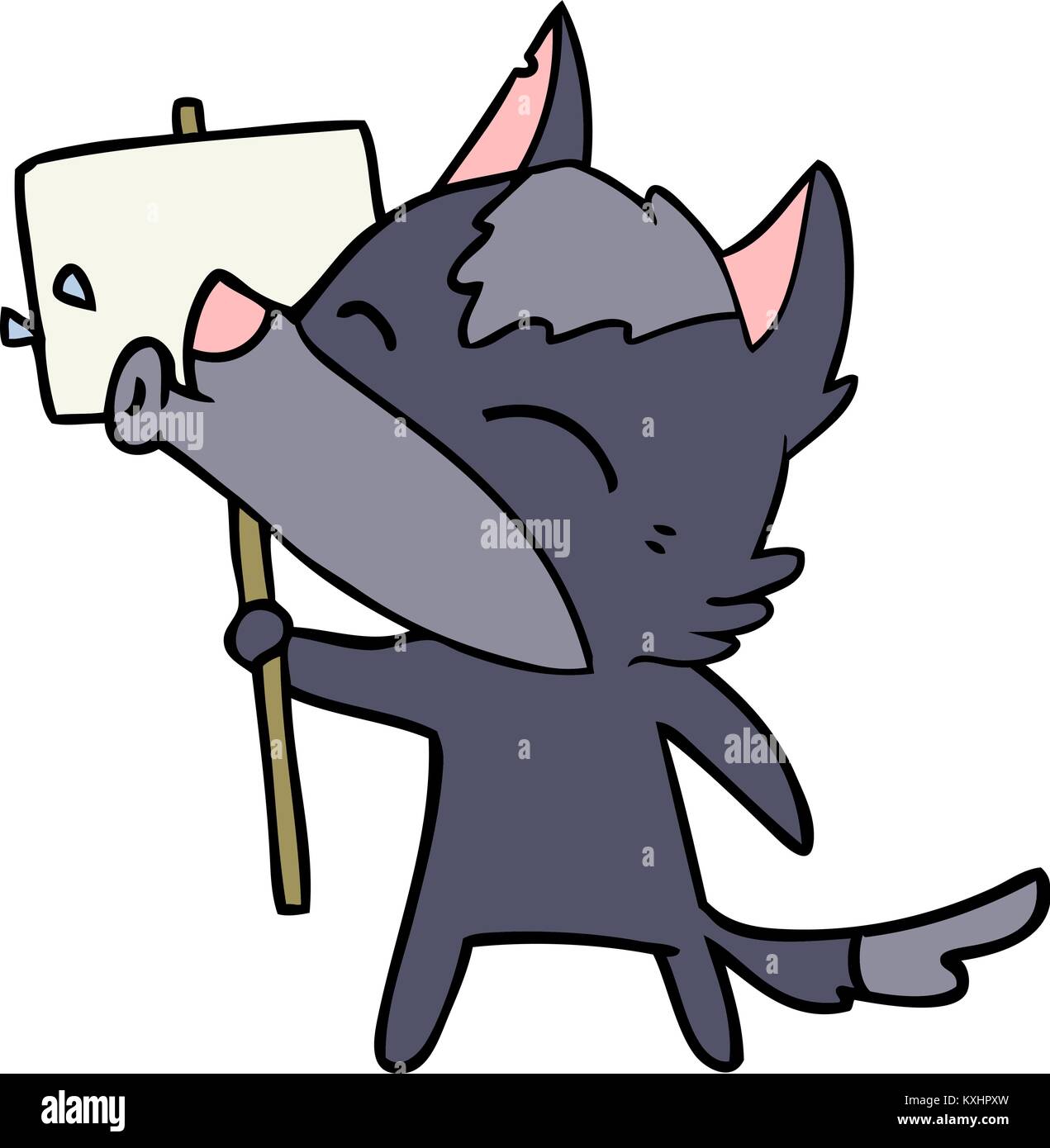 howling wolf cartoon Stock Vector Image & Art - Alamy