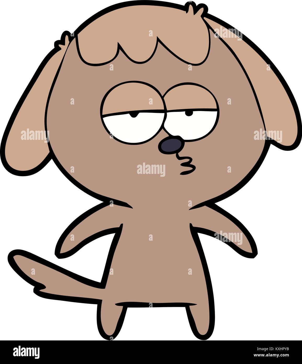 cartoon bored dog Stock Vector Image & Art - Alamy