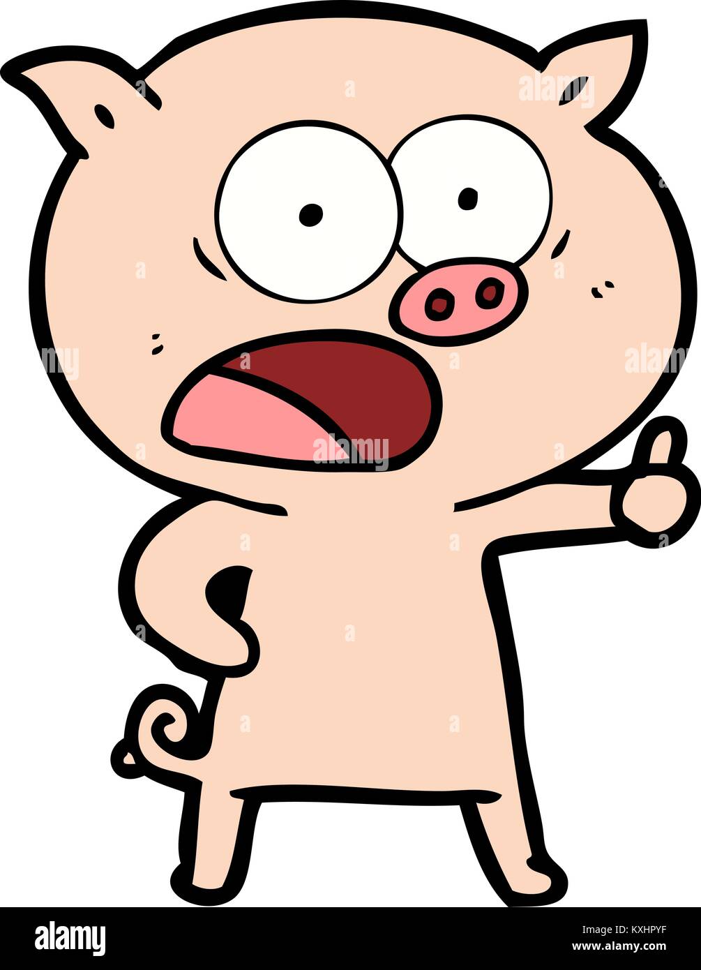 cartoon pig shouting Stock Vector Image & Art - Alamy