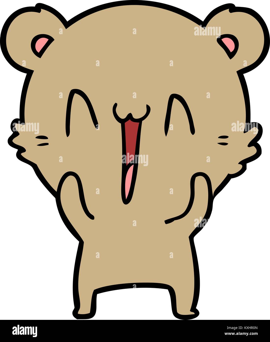 happy bear cartoon Stock Vector Image & Art - Alamy