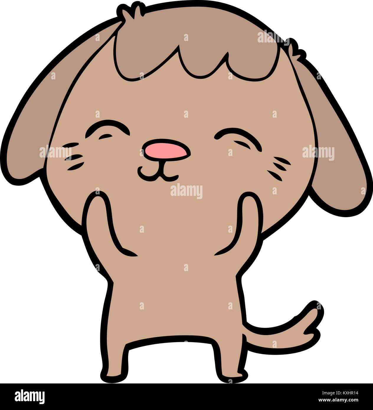 happy cartoon dog Stock Vector Image & Art - Alamy