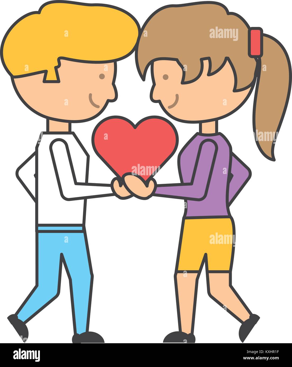 cartoon couple in love Stock Vector Image & Art - Alamy