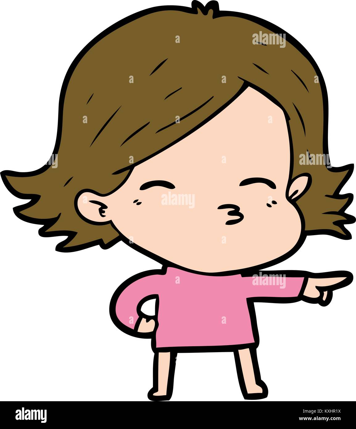 cartoon woman pointing Stock Vector Image & Art - Alamy