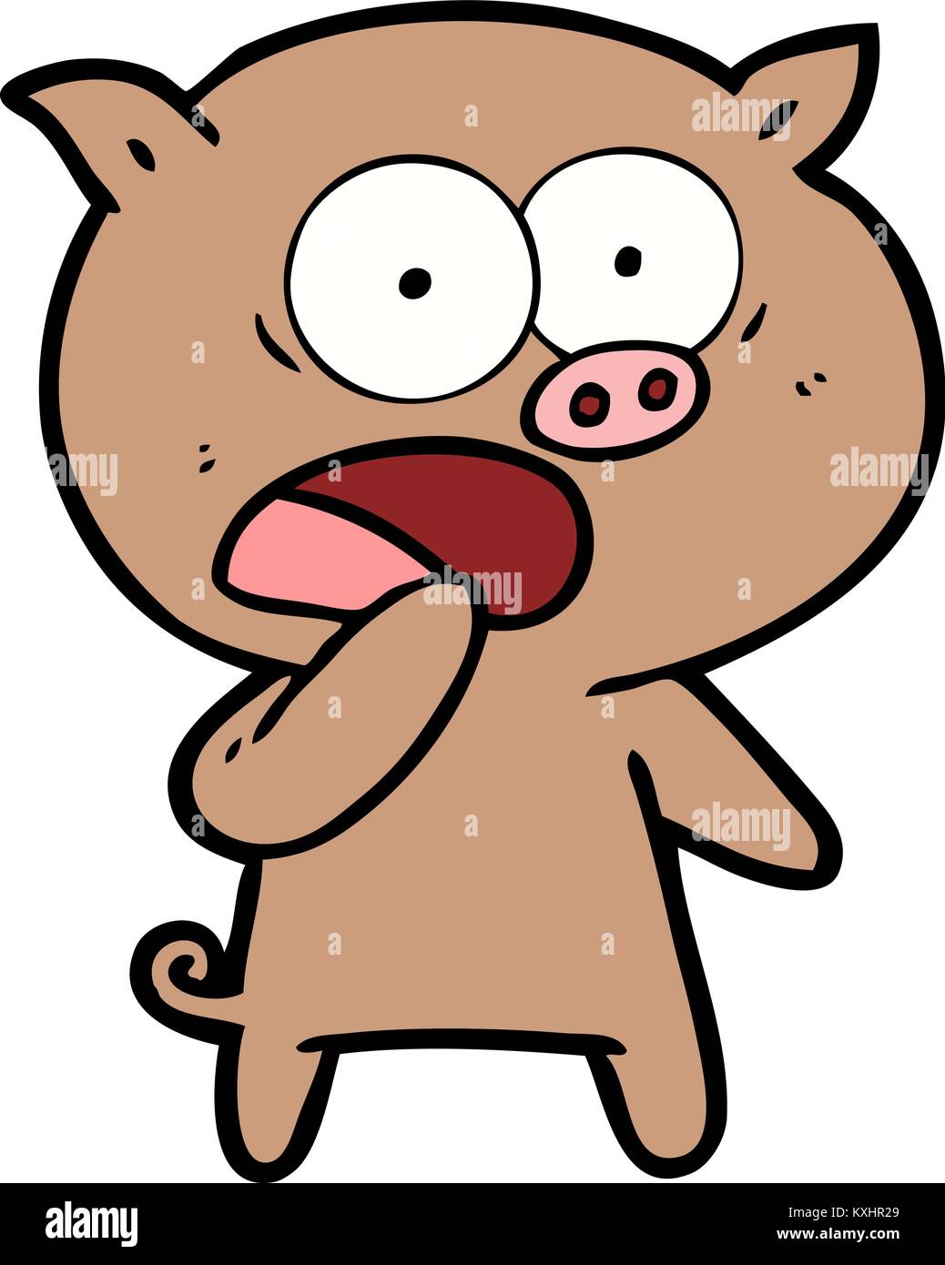 shocked pig cartoon Stock Vector Image & Art - Alamy