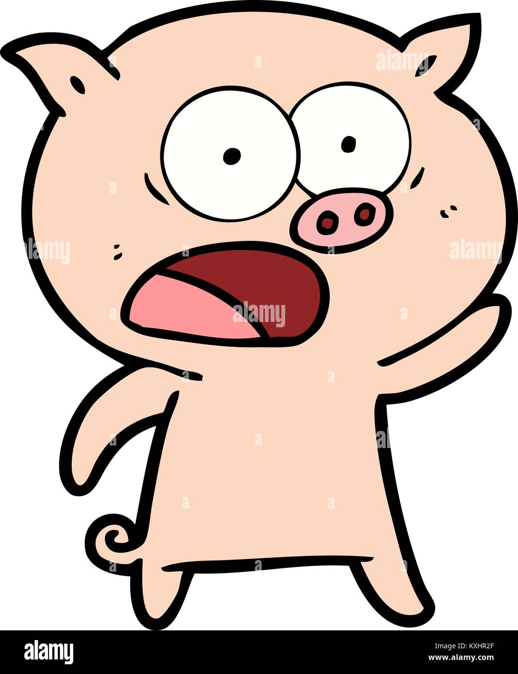 cartoon pig shouting Stock Vector Image & Art - Alamy