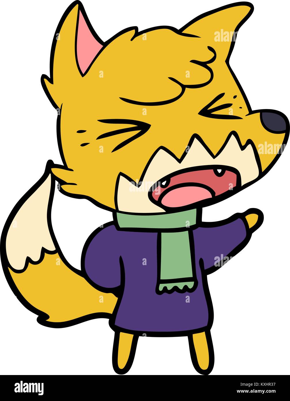 angry cartoon fox Stock Vector Image & Art - Alamy