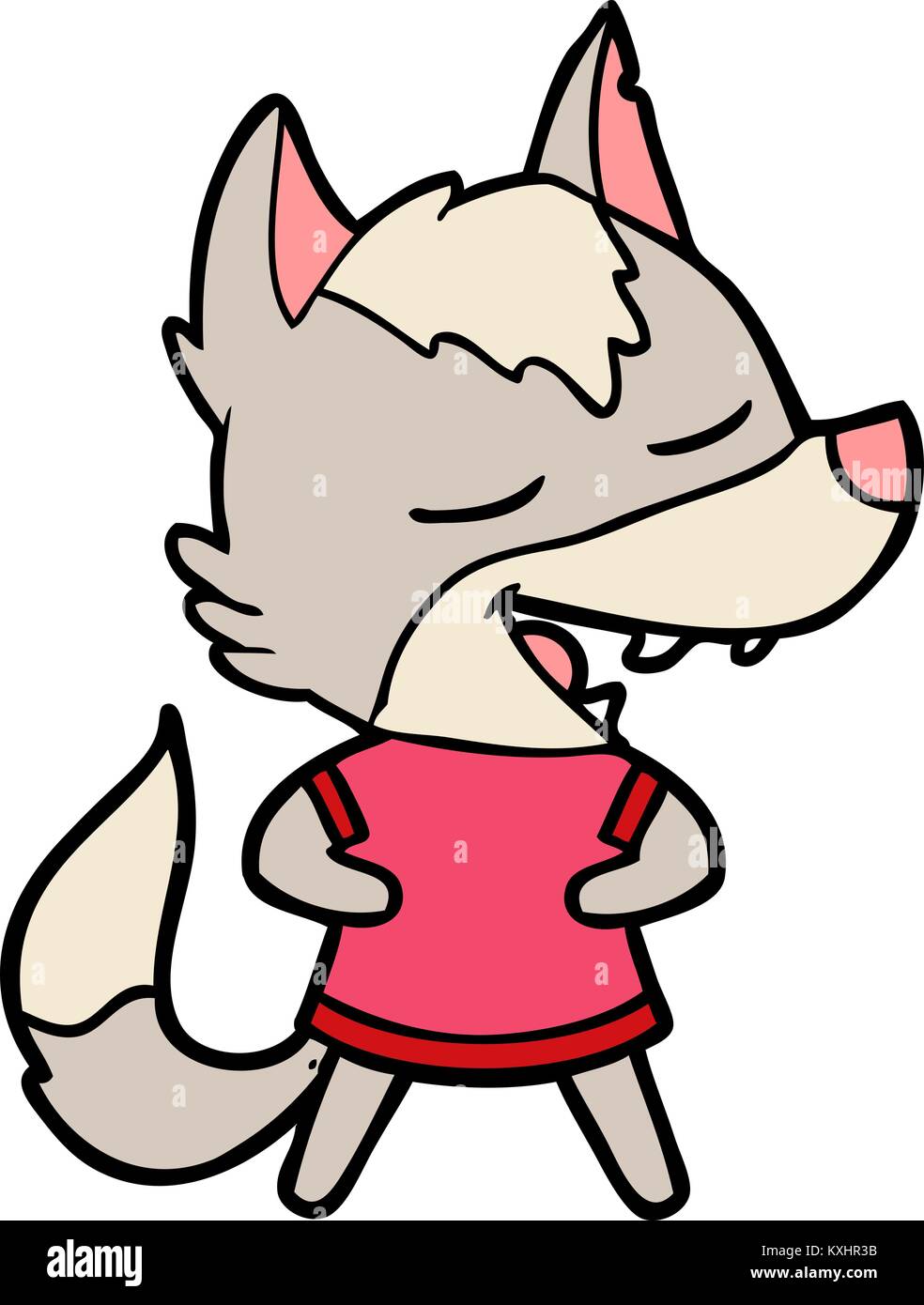 cartoon wolf laughing Stock Vector Image & Art - Alamy