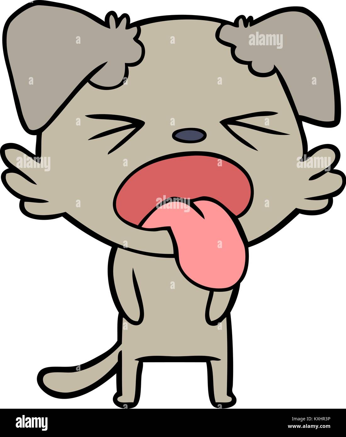 cartoon disgusted dog Stock Vector Image & Art - Alamy