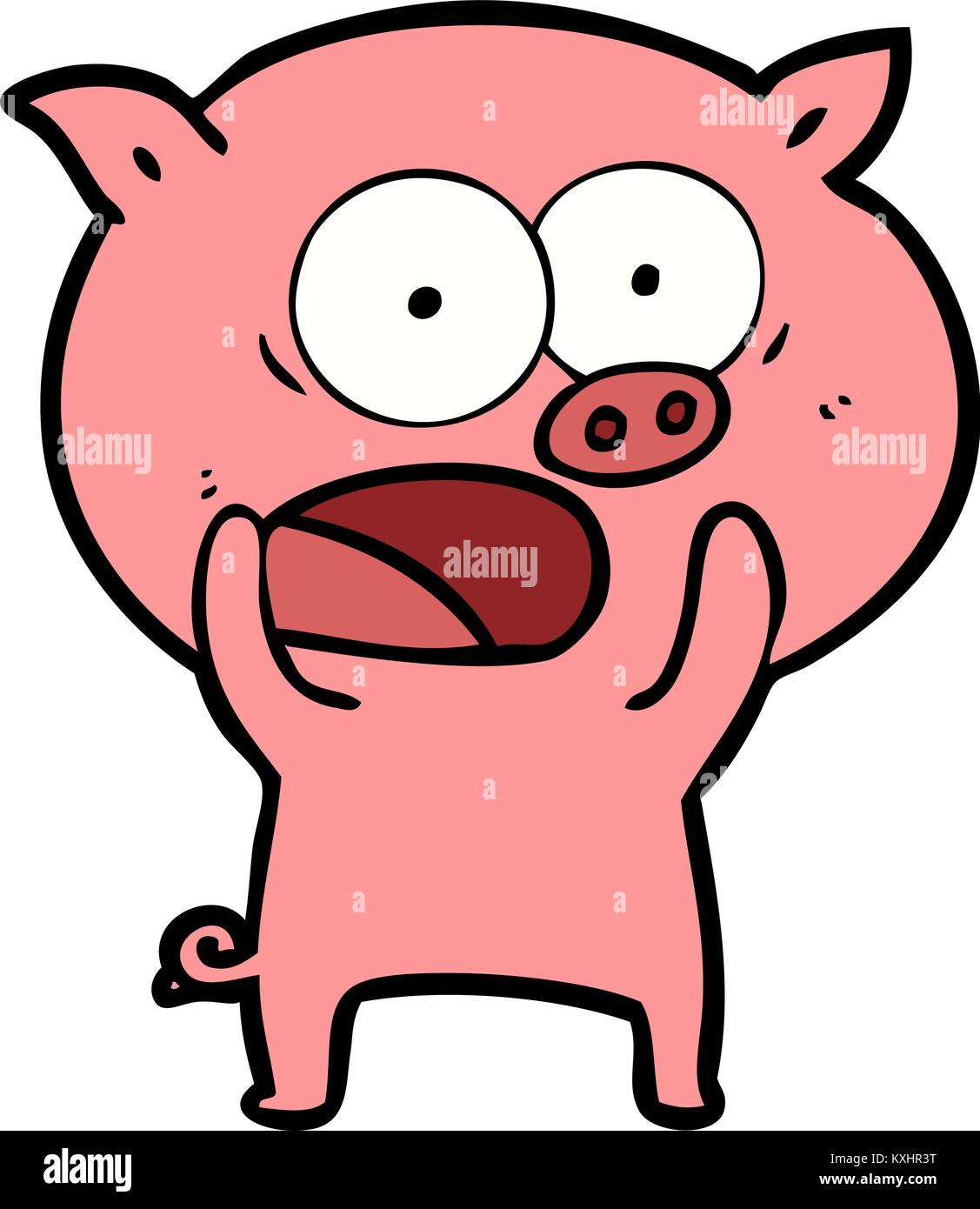 cartoon pig shouting Stock Vector Image & Art - Alamy