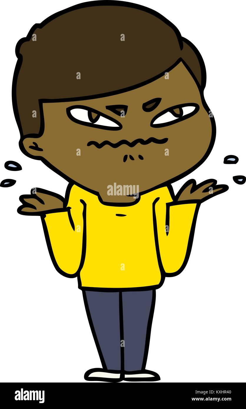 cartoon exasperated man Stock Vector Image & Art - Alamy