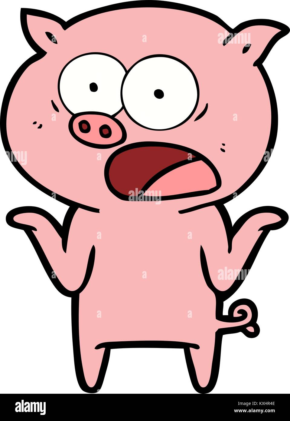 cartoon pig shouting Stock Vector Image & Art - Alamy