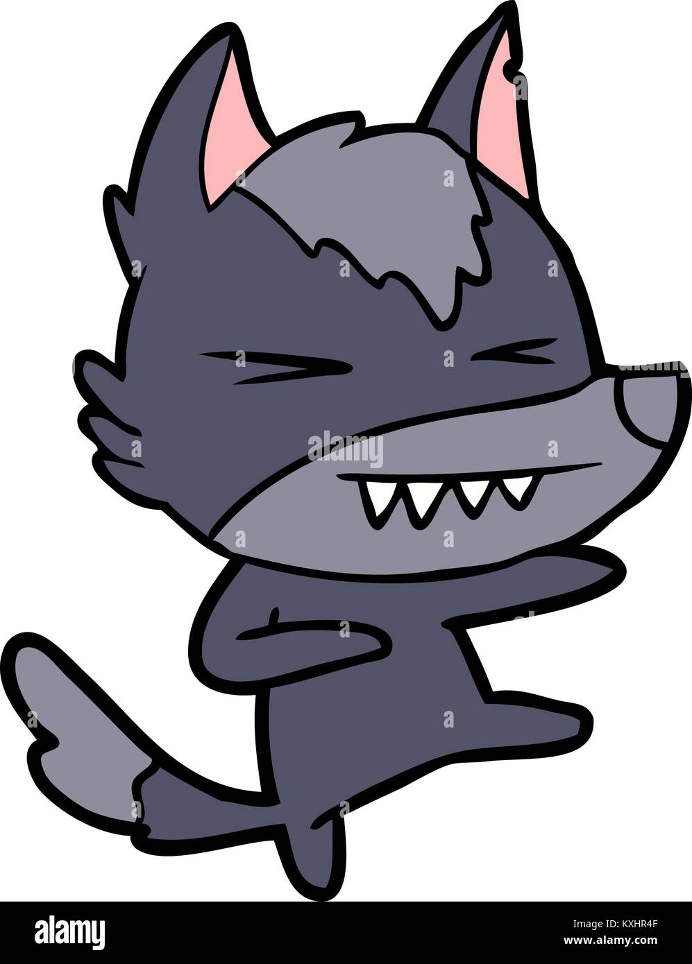 angry wolf cartoon Stock Vector Image & Art - Alamy