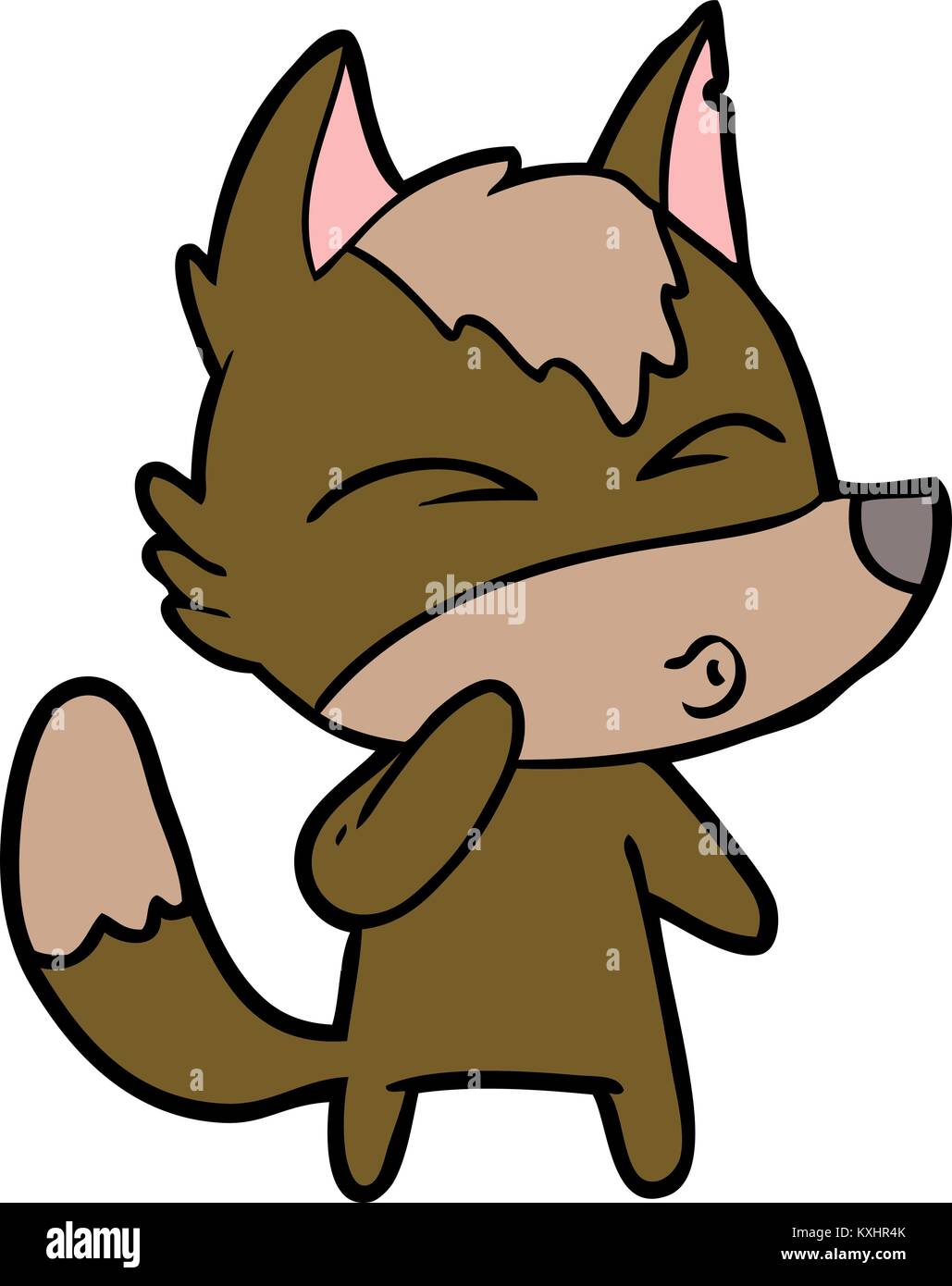 cartoon wolf whistling Stock Vector Image & Art - Alamy