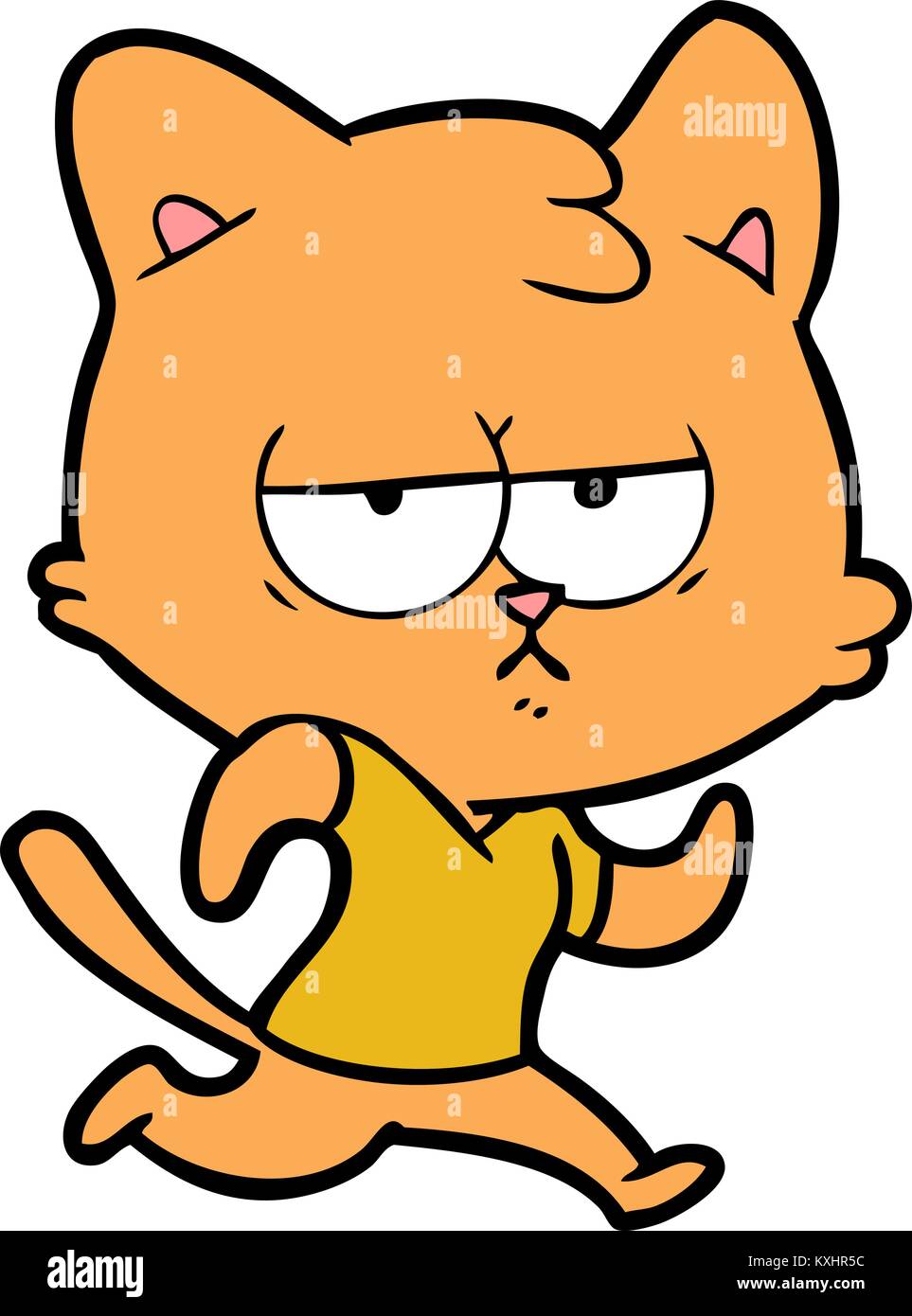 bored cartoon cat Stock Vector Image & Art - Alamy