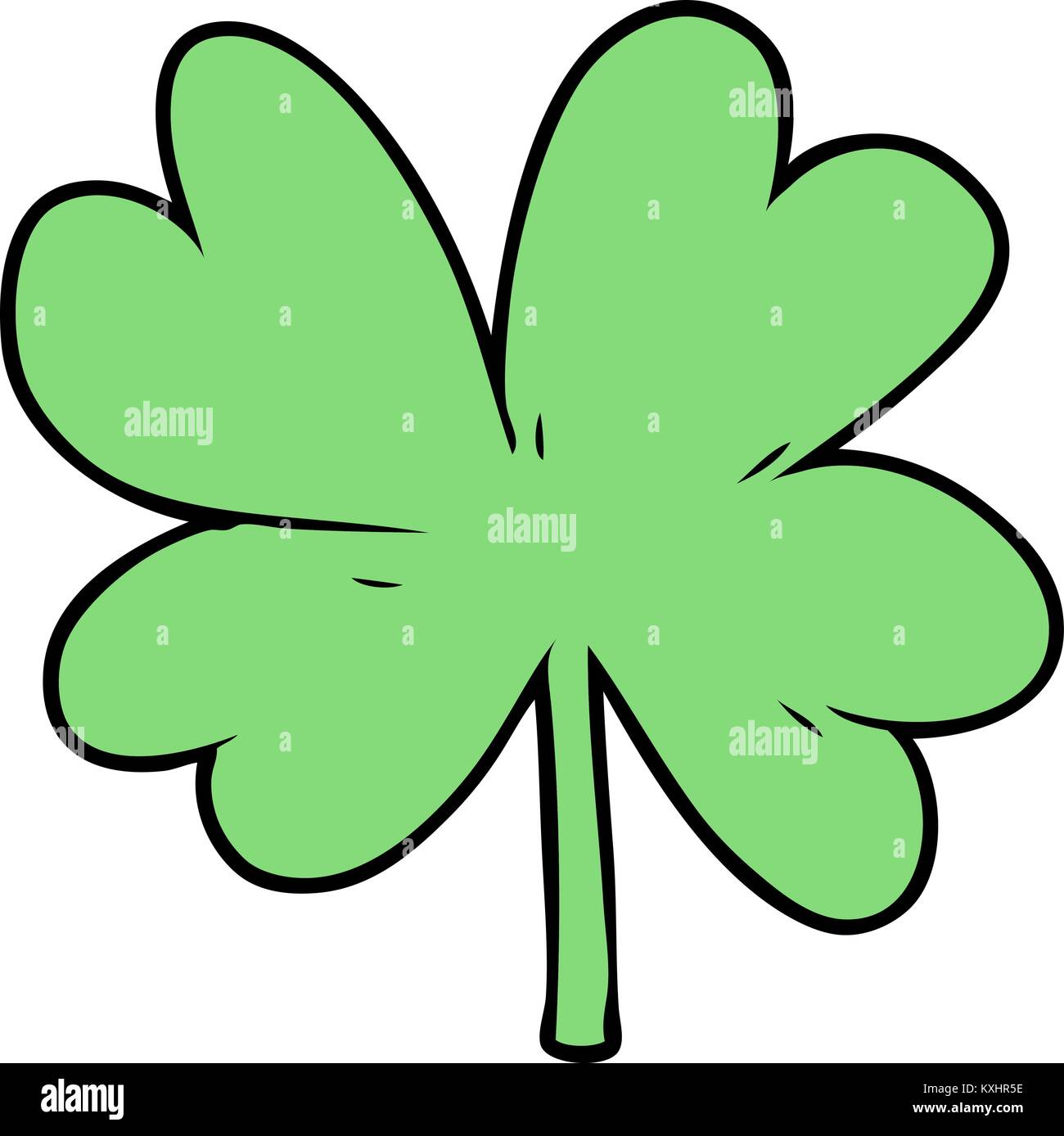 cartoon four leaf clover Stock Vector Image & Art - Alamy