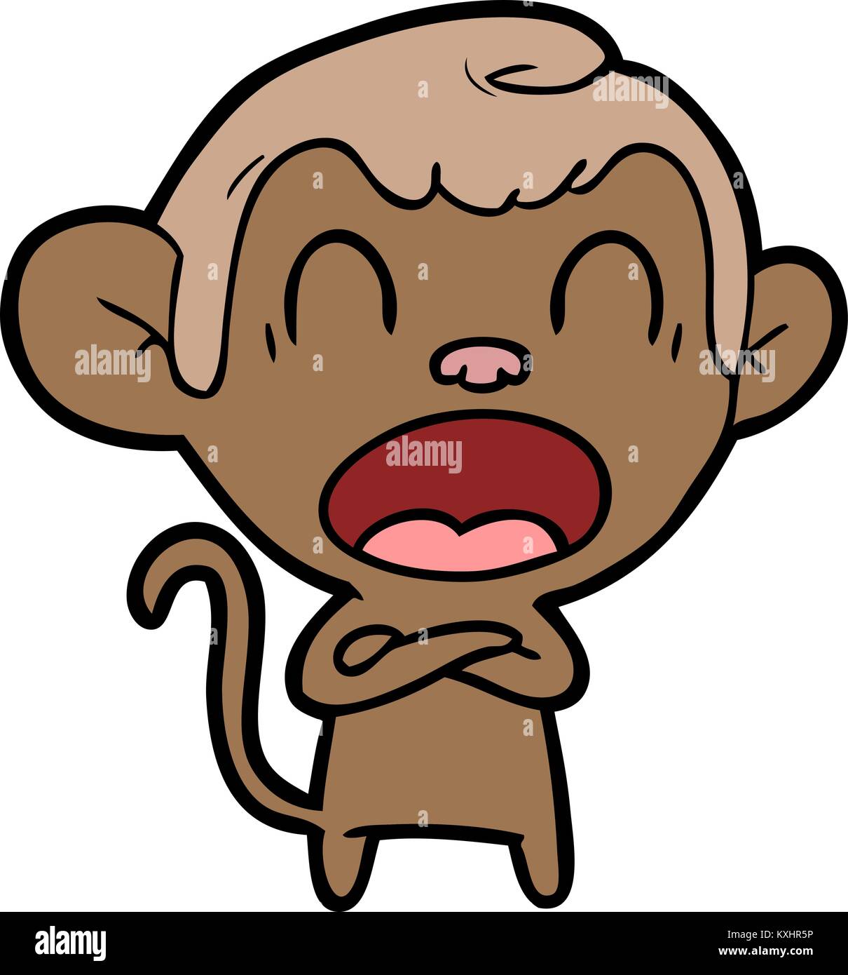 shouting cartoon monkey Stock Vector Image & Art - Alamy