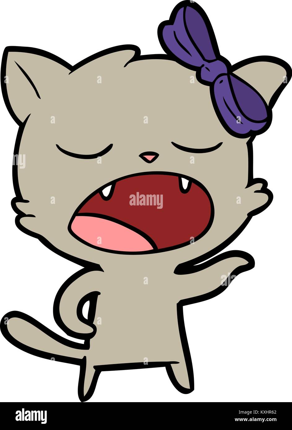 cartoon yawning cat Stock Vector Image & Art - Alamy