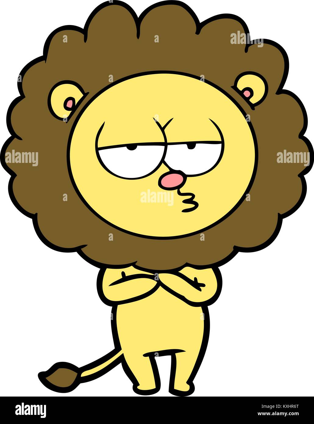 cartoon tired lion Stock Vector Image & Art - Alamy