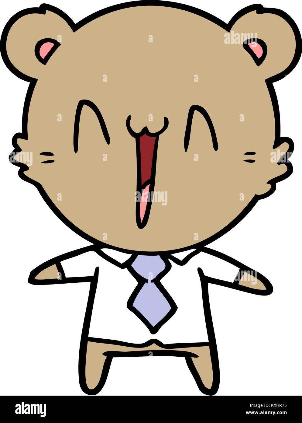 happy bear cartoon Stock Vector Image & Art - Alamy