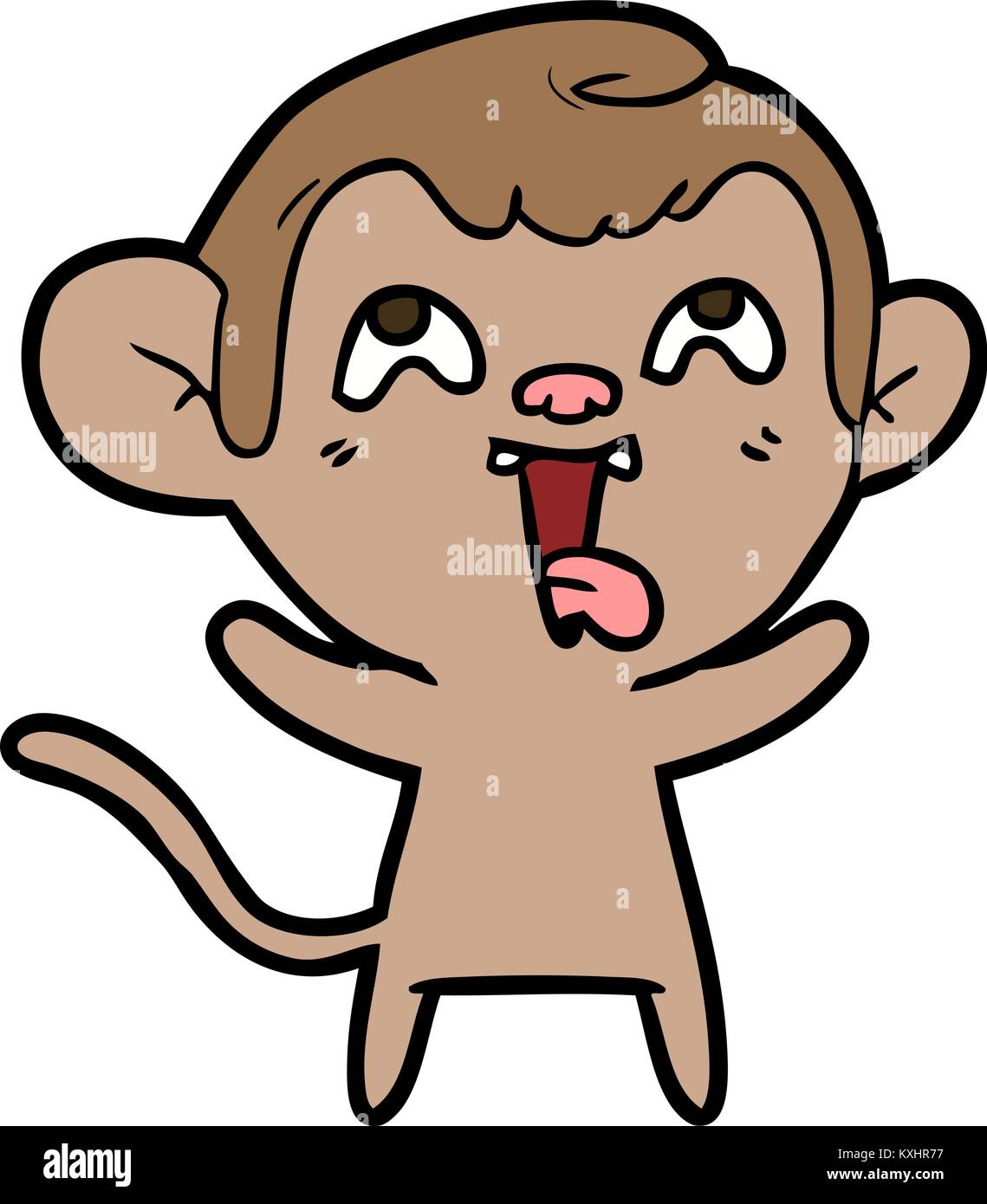 crazy cartoon monkey Stock Vector Image & Art - Alamy