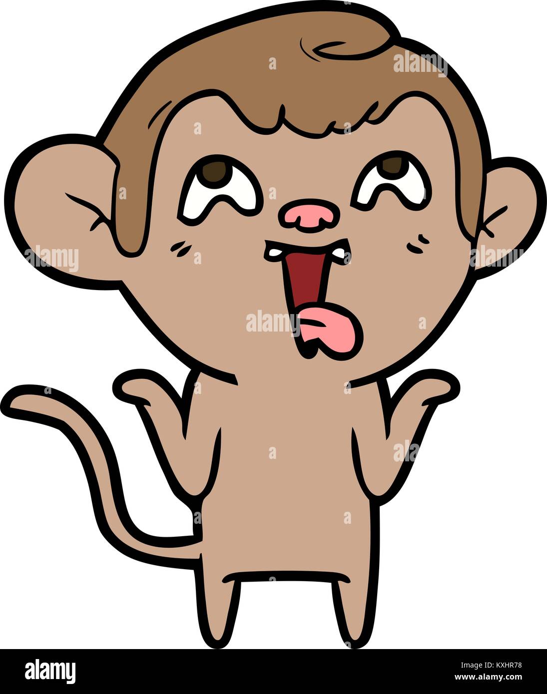 crazy cartoon monkey Stock Vector Image & Art - Alamy