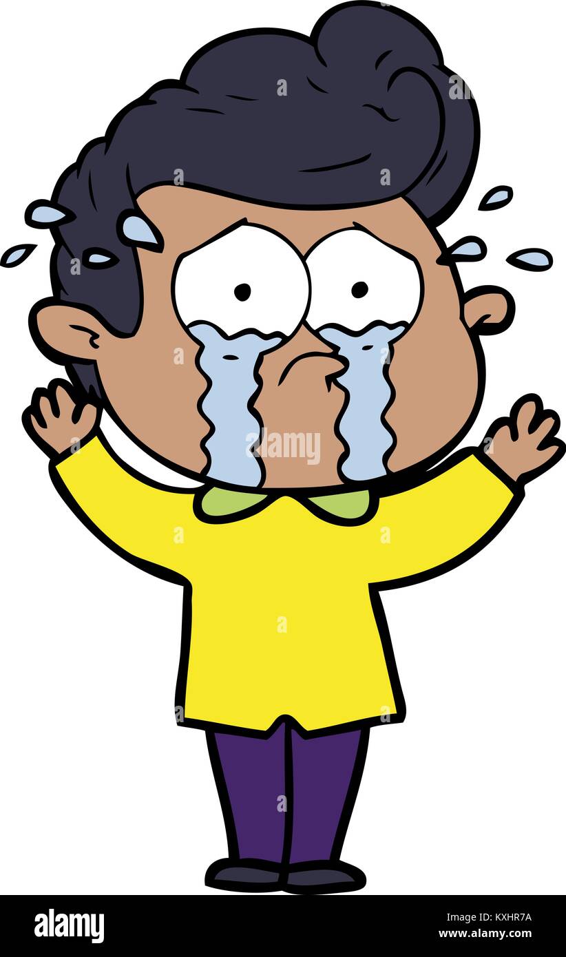 cartoon crying man Stock Vector Image & Art - Alamy