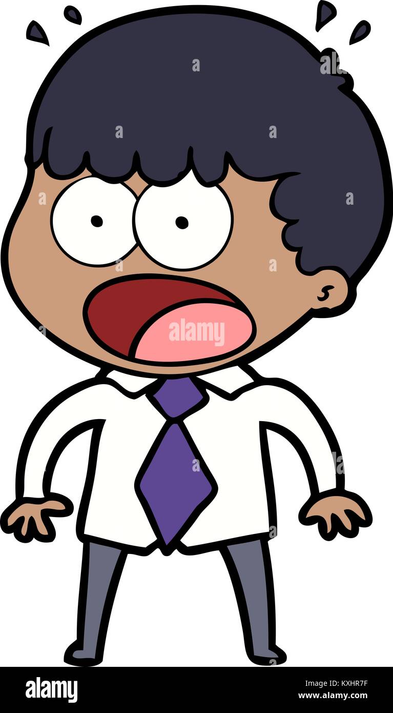 cartoon shocked man in shirt and tie Stock Vector Image & Art - Alamy