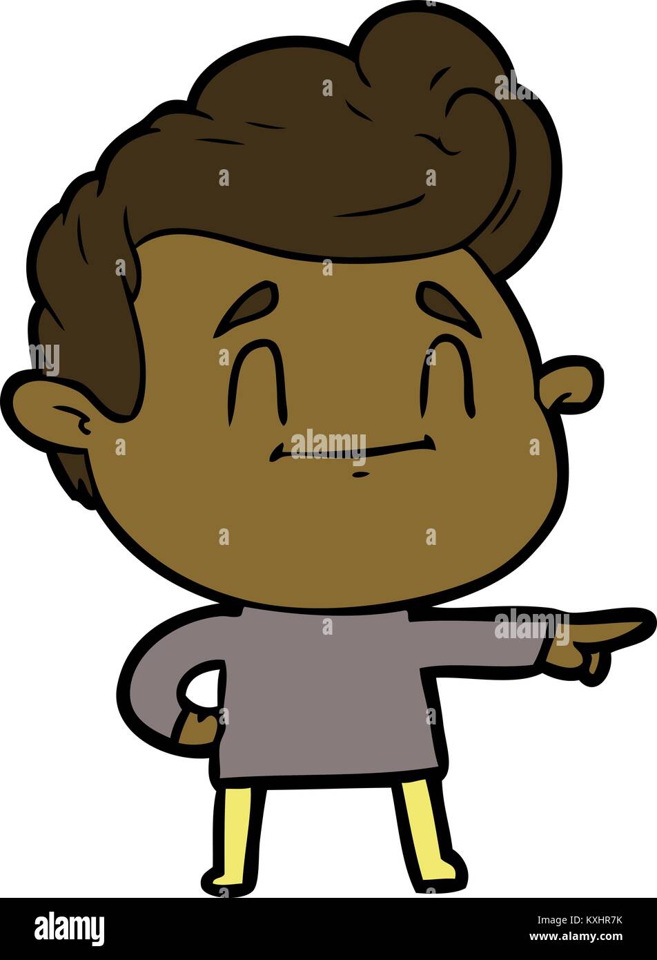 happy cartoon man pointing Stock Vector Image & Art - Alamy
