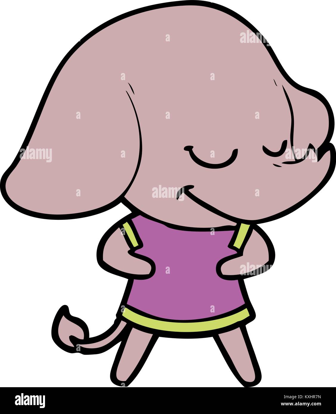 cartoon smiling elephant Stock Vector Image & Art - Alamy