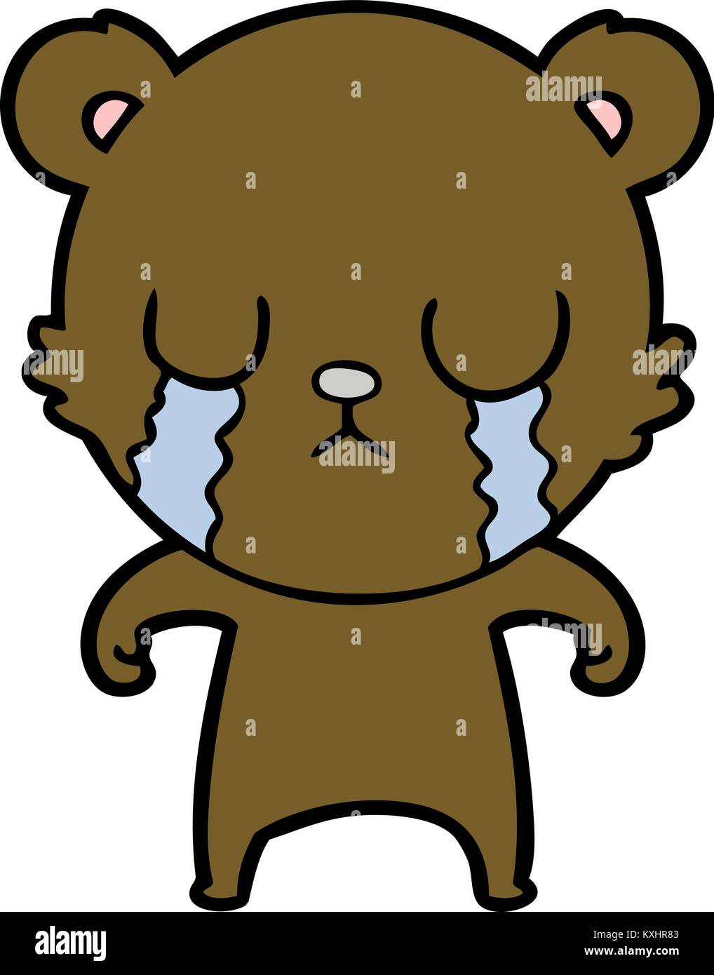 crying cartoon bear Stock Vector Image & Art - Alamy