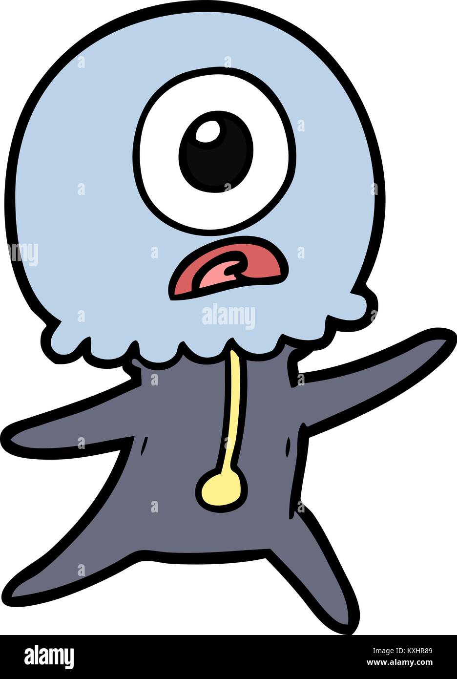 cartoon cyclops alien spaceman Stock Vector Image & Art - Alamy