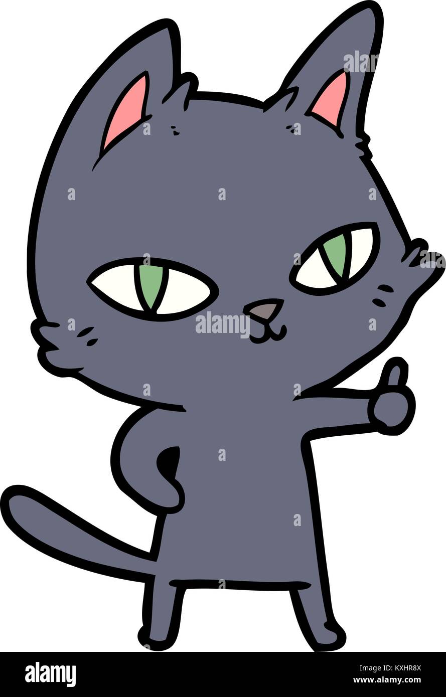 cartoon cat staring Stock Vector Image & Art - Alamy