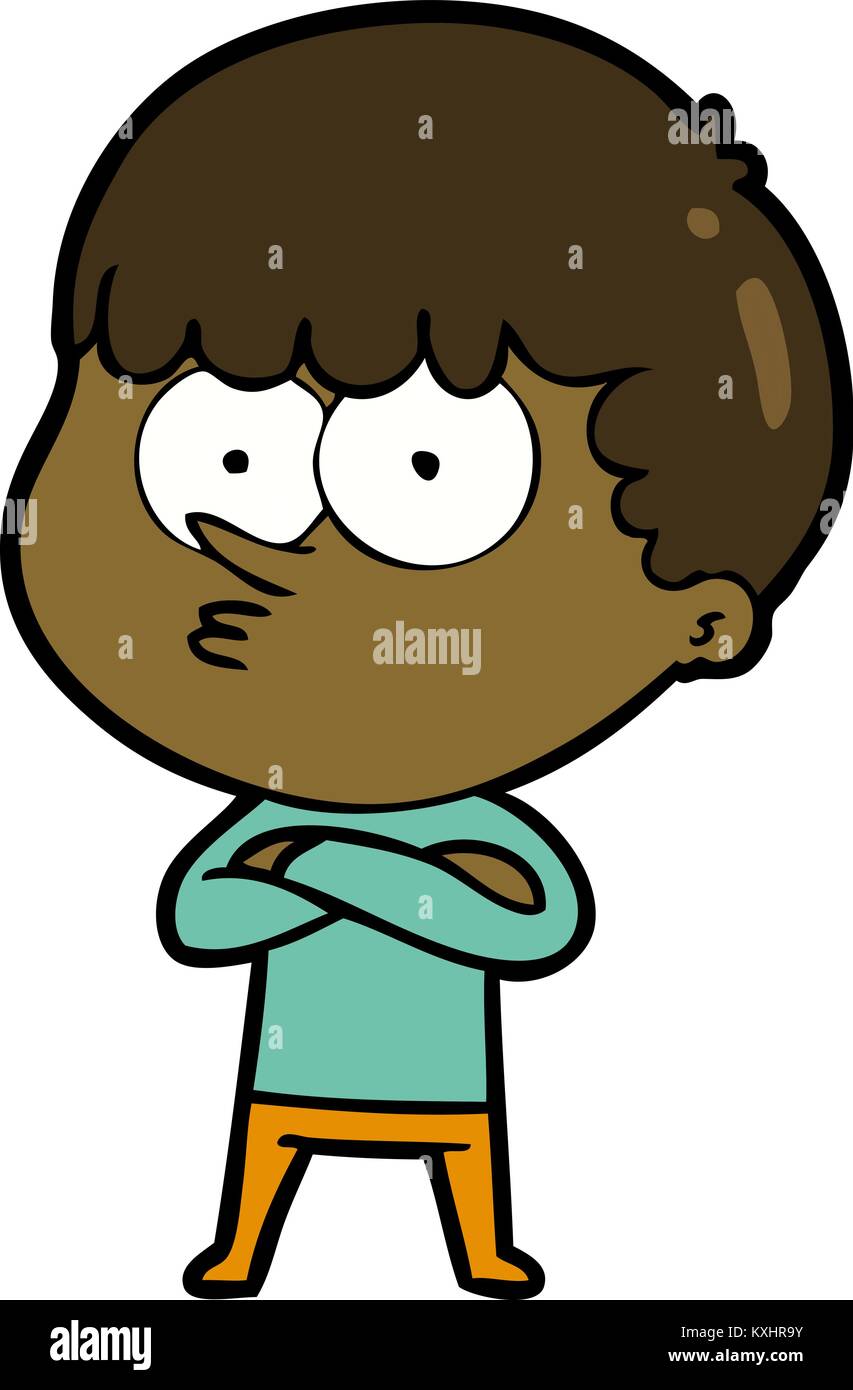 cartoon curious boy Stock Vector Image & Art - Alamy