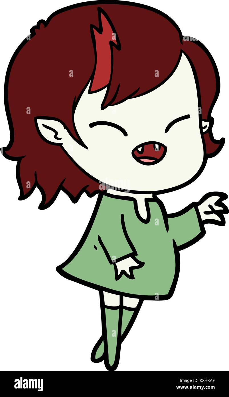 cartoon laughing vampire girl Stock Vector Image & Art - Alamy
