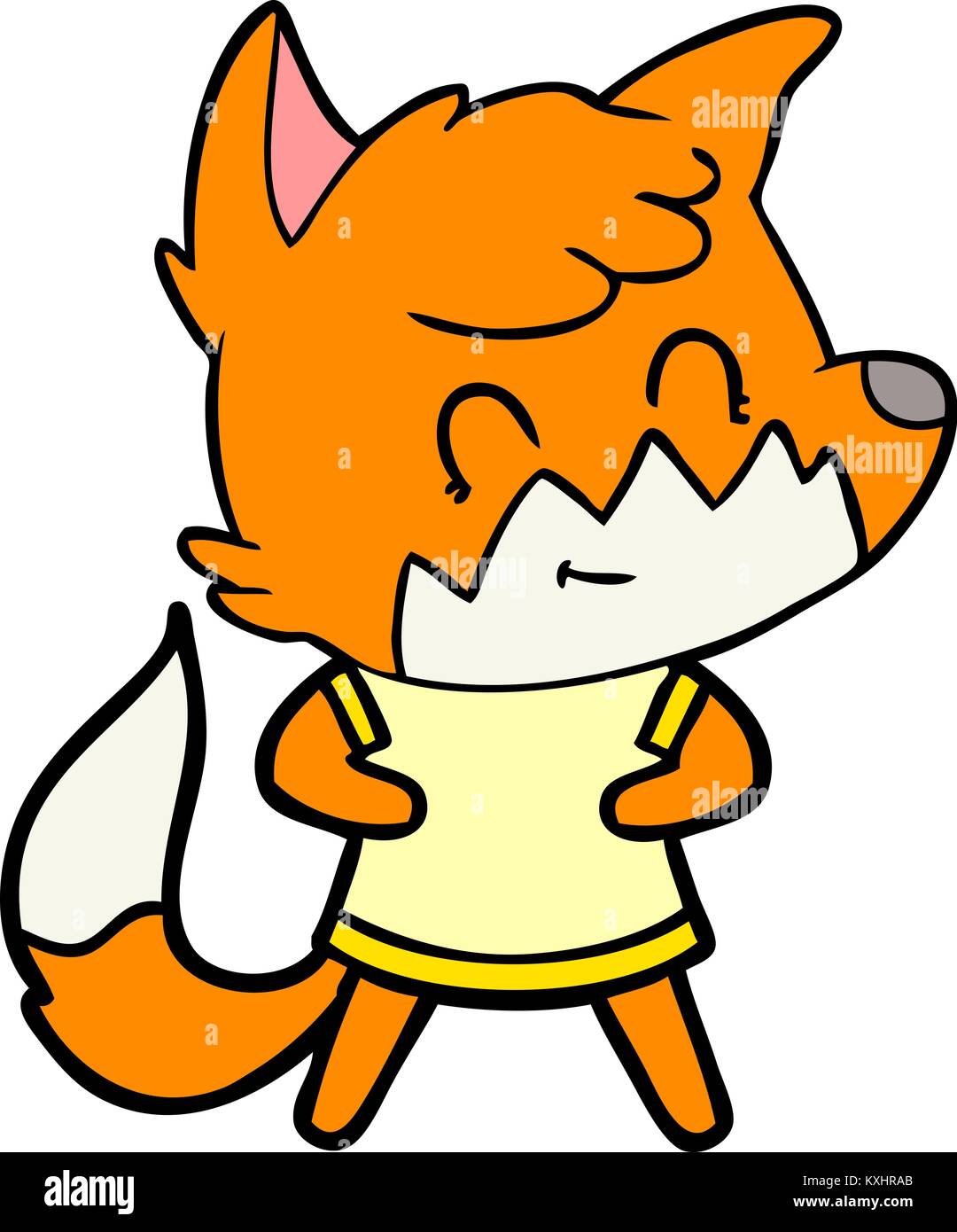 cartoon happy fox Stock Vector Image & Art - Alamy