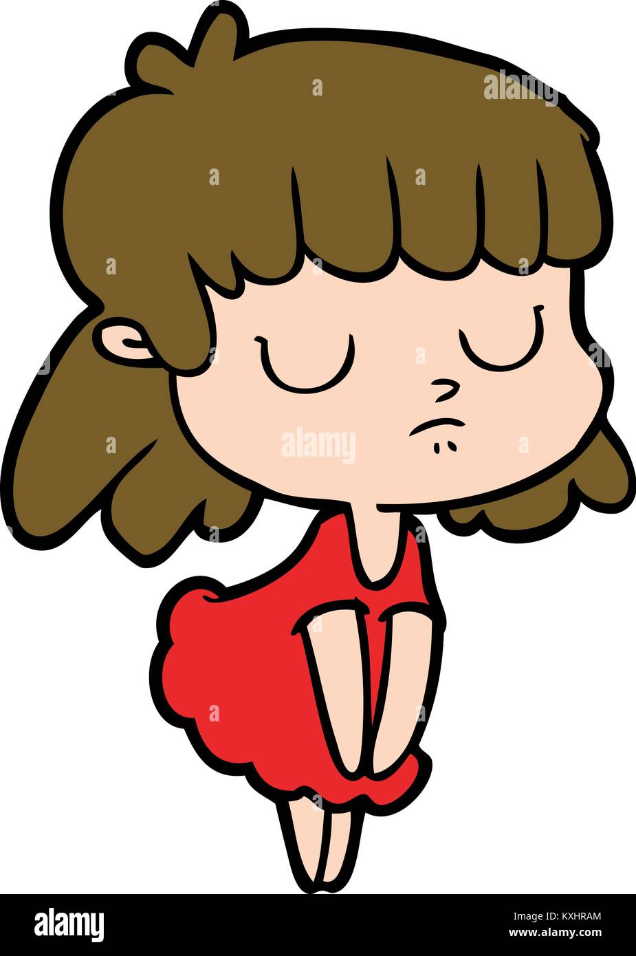 cartoon indifferent woman Stock Vector Image & Art - Alamy