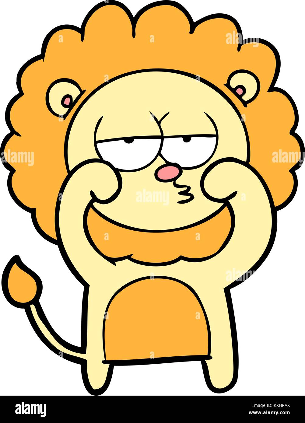 cartoon bored lion Stock Vector Image & Art - Alamy