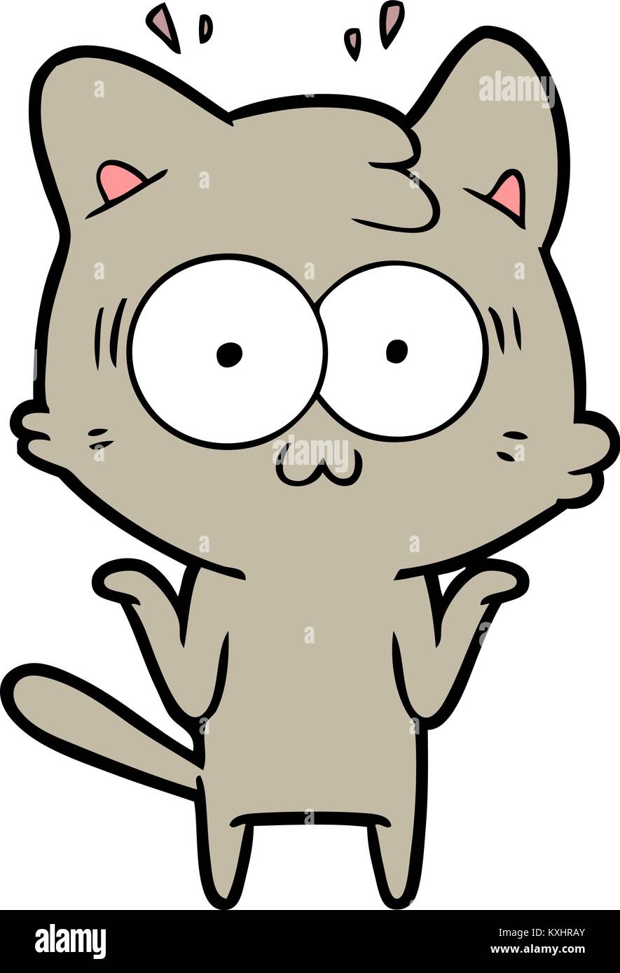 cartoon surprised cat Stock Vector Image & Art - Alamy